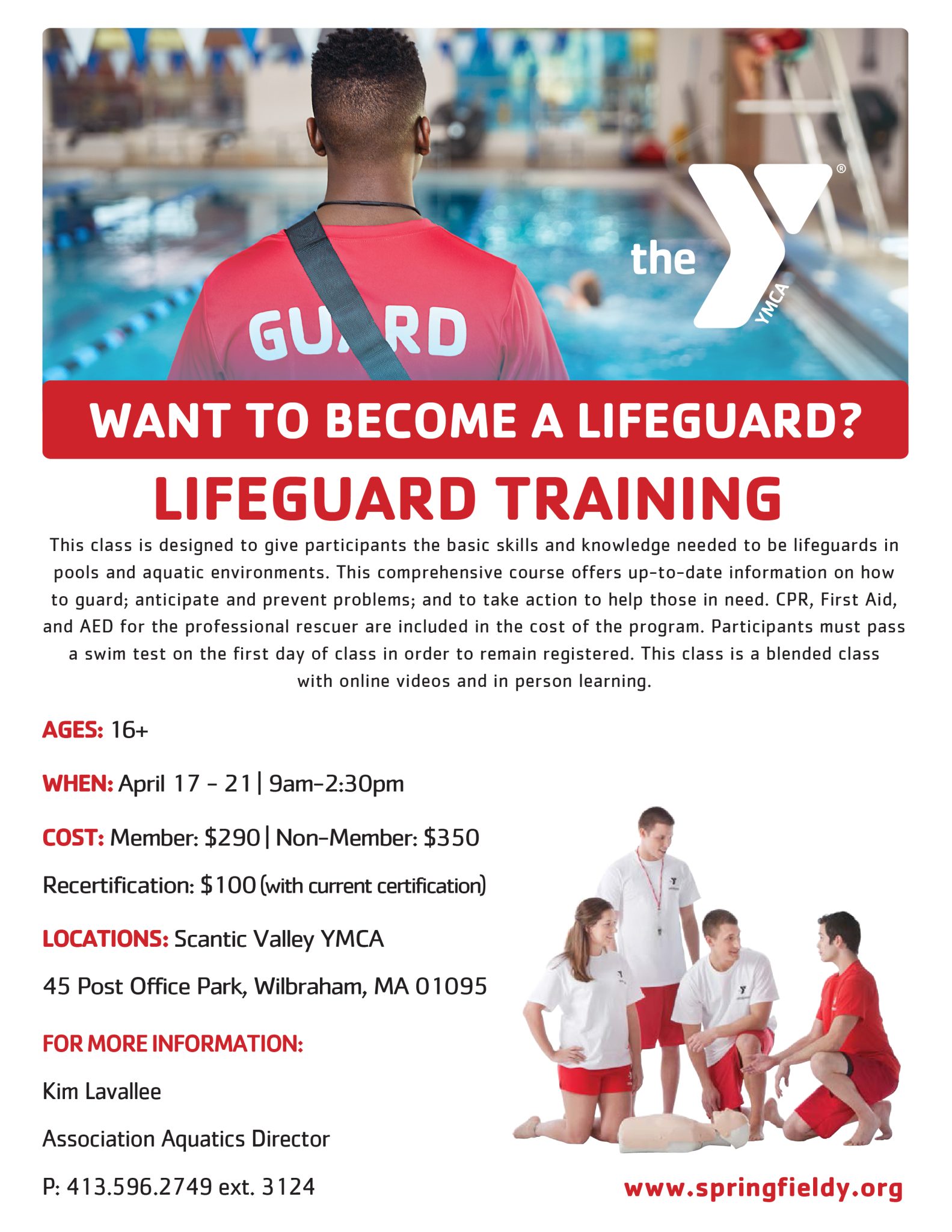 April Vacation Lifeguard Training At The Scantic Valley YMCA - YMCA of ...