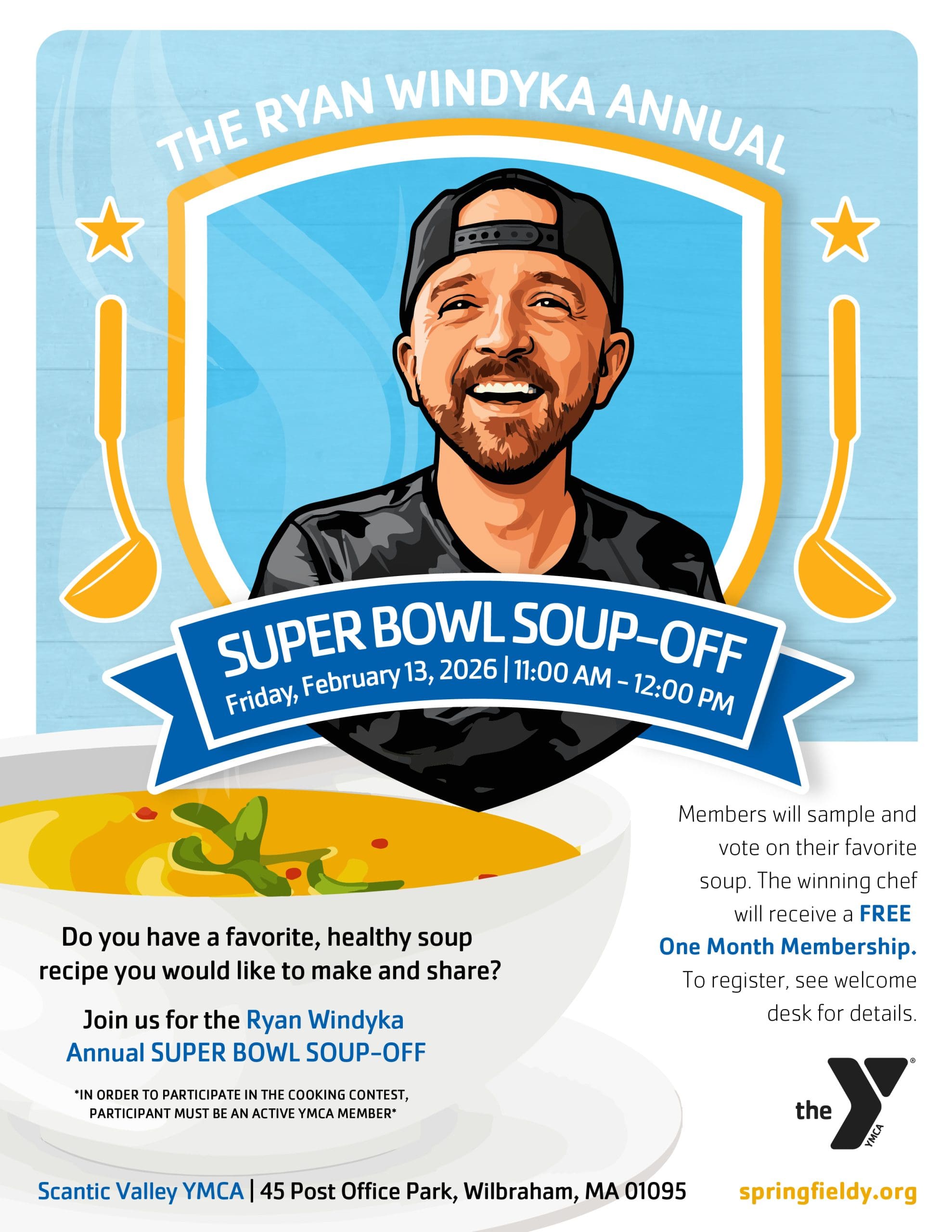 Join Us For The Ryan Windyka Annual SUPER BOWL SOUP-OFF - YMCA of ...